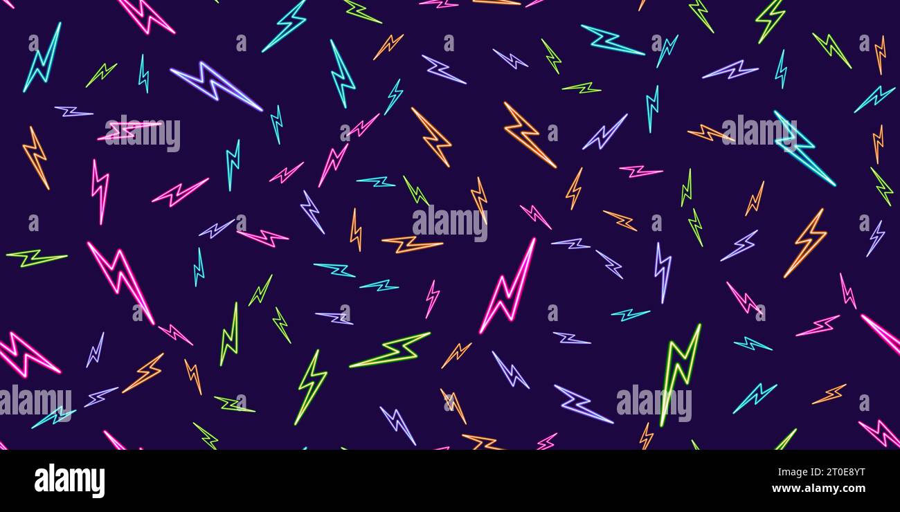 seamless pattern geometric lightning bolt figure glowing desktop icon ...