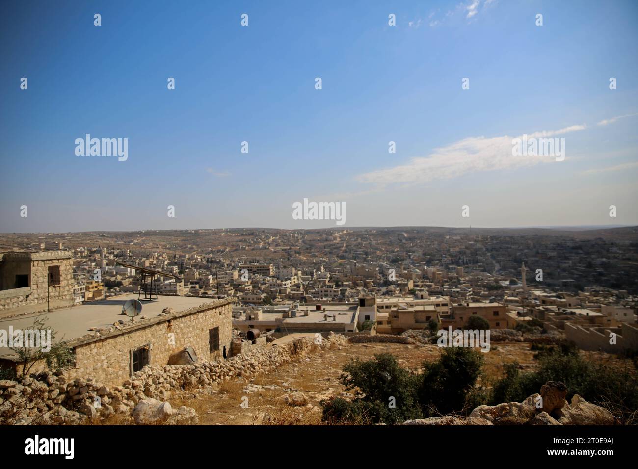 October 6, 2023: Aleppo, Syria. 06 October 2023. The Syrian town of ...