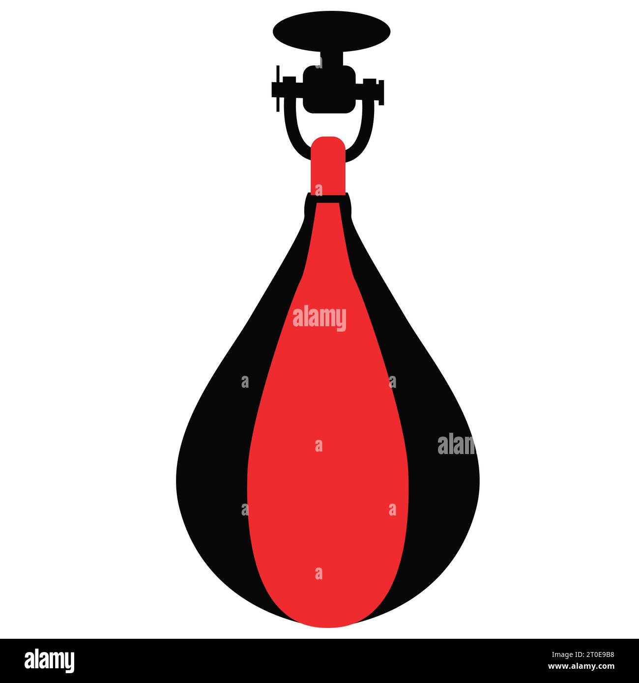 Punching boxing speed bag. Red and black punching symbol. Punching bag ...