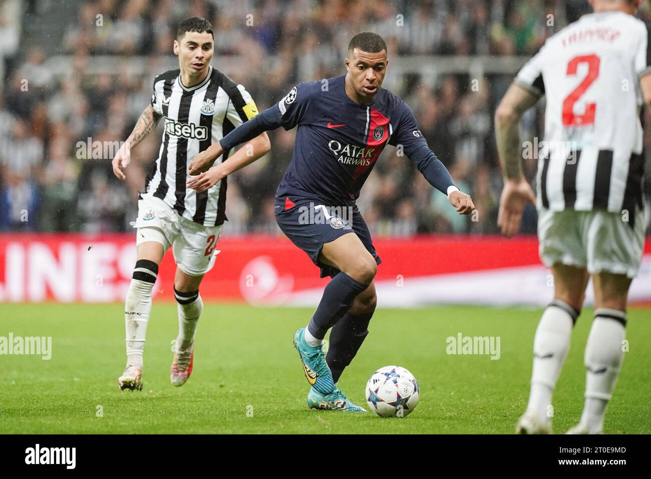 Newcastle, UK. 04th Oct, 2023. Paris Saint-Germain forward Kylian ...