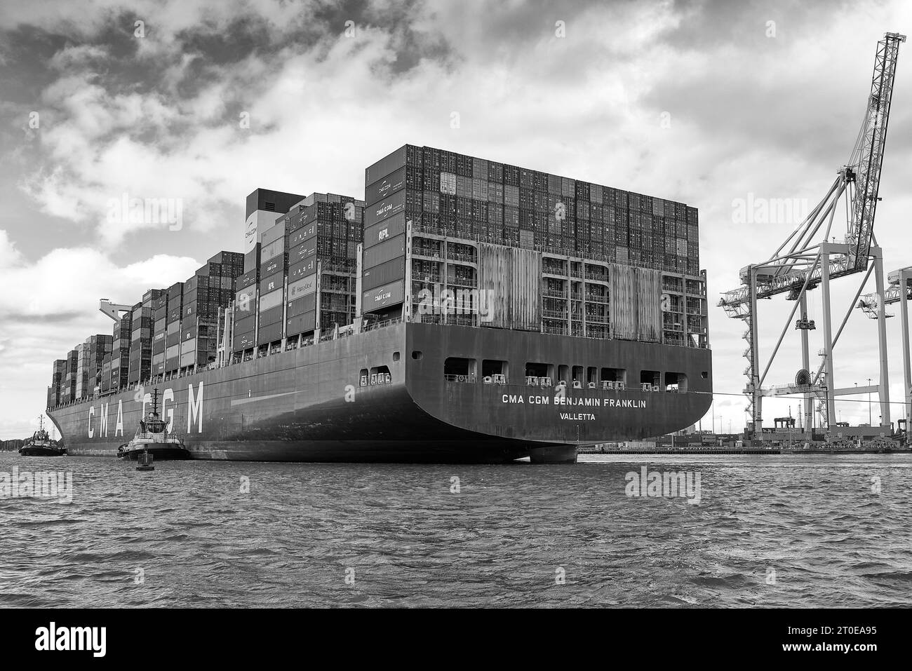 SVITZER Tugs Guide The Ultra Large Container Ship, CMA CGM BENJAMIN ...