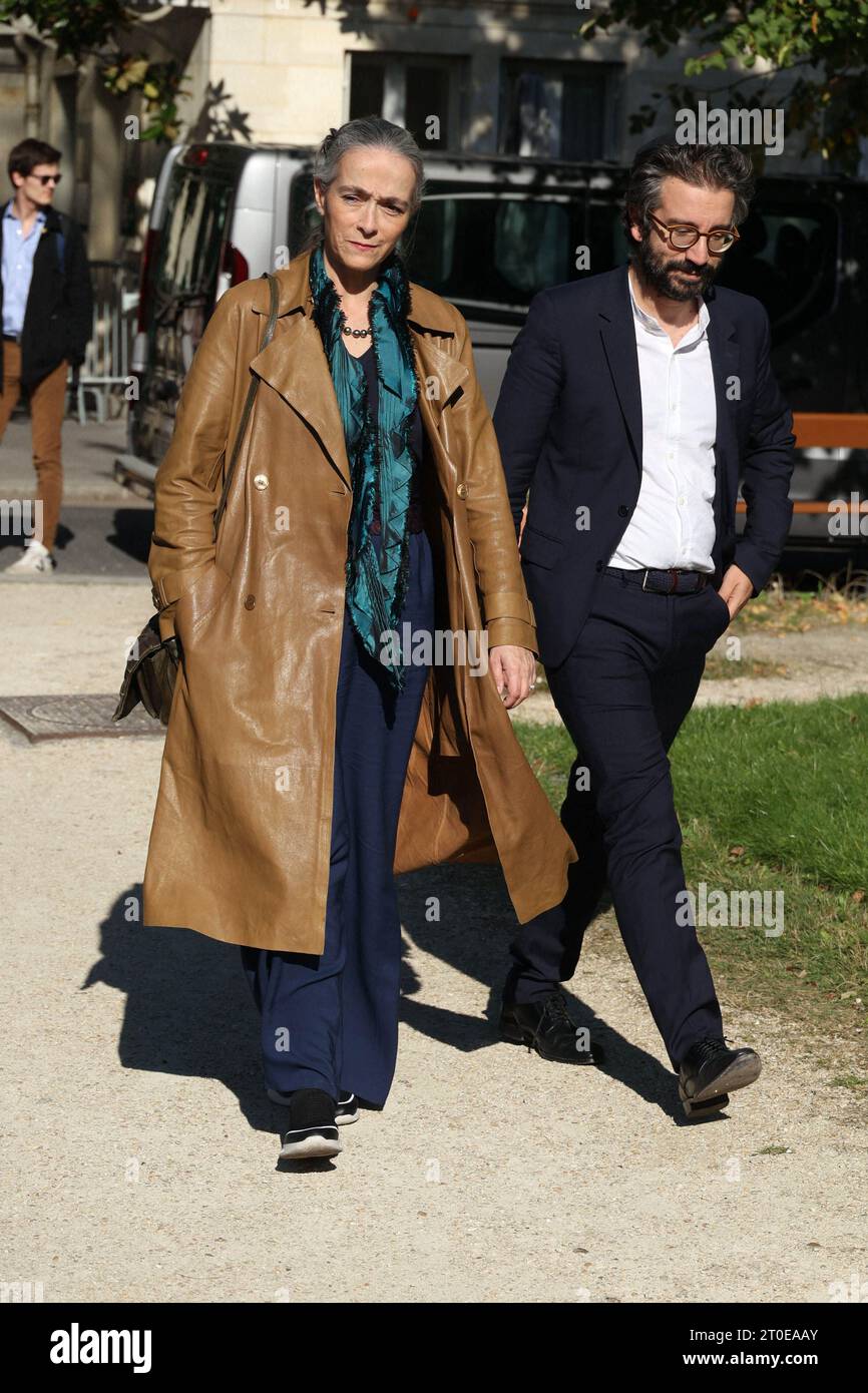 Paris, France. 06th Oct, 2023. Delphine Ernotte during the funeral ...
