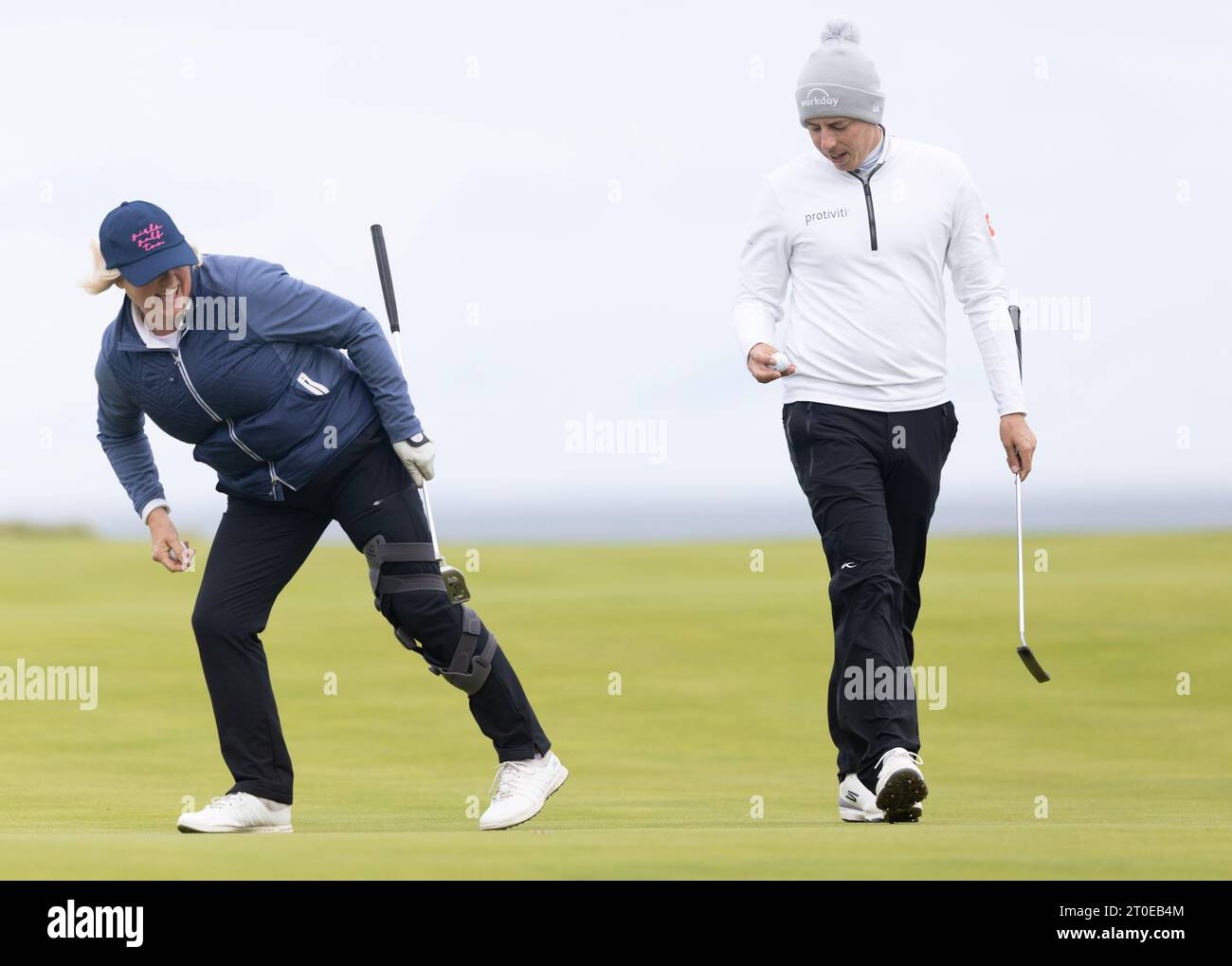 Matt Fitzpatrick playing alongside his mother Susan during day two of ...