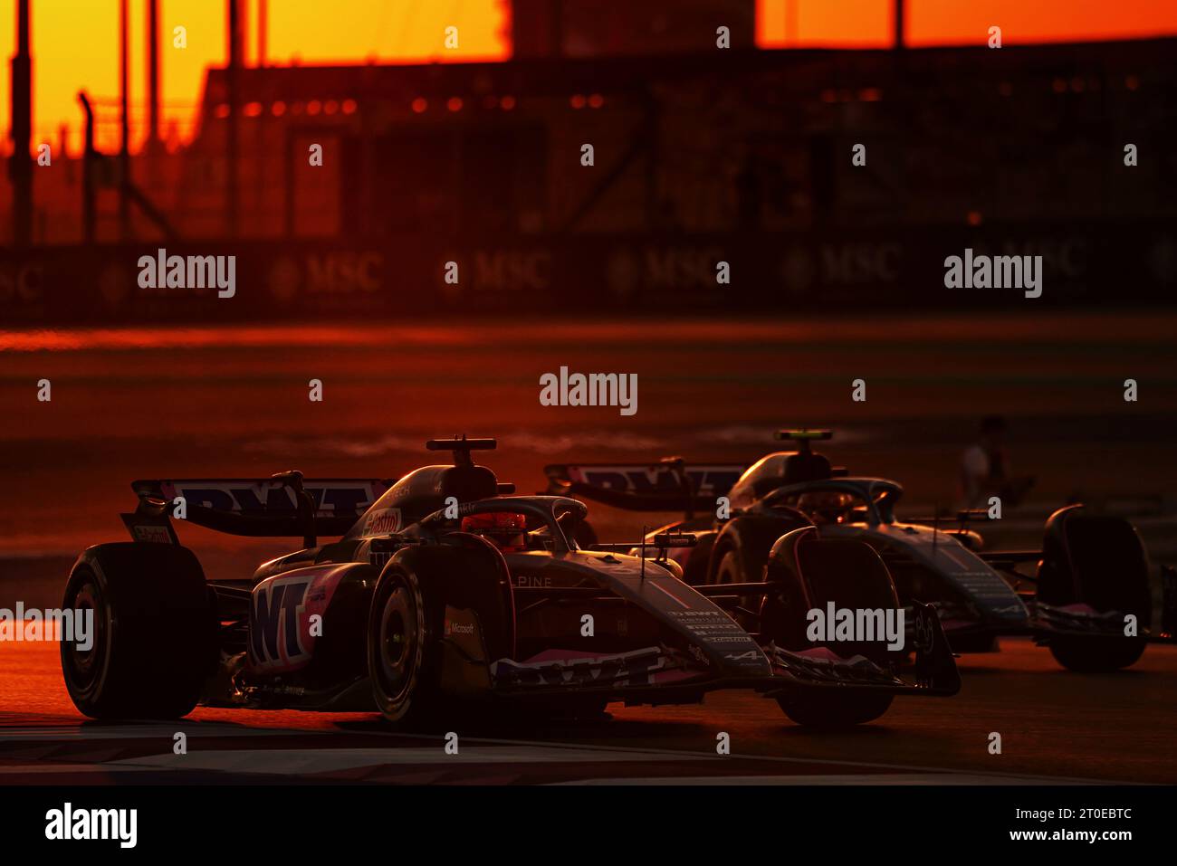 Doha, Qatar. 06th Oct, 2023. Esteban Ocon (FRA) Alpine F1 Team A523 and ...