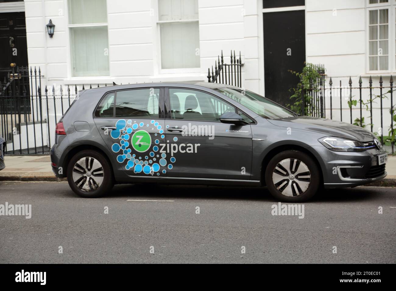 Zipcar Car Sharing Company electric Car Sydney Street London England ...