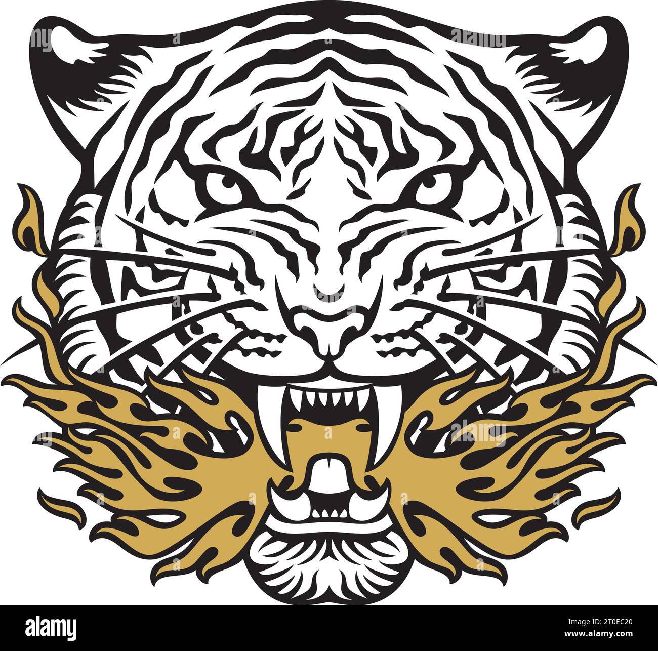 Flaming tiger face hi-res stock photography and images - Alamy