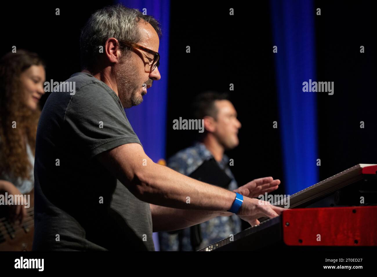 Jim Watson plays keyboards with Brandon Allen Groove Band, Scarborough ...