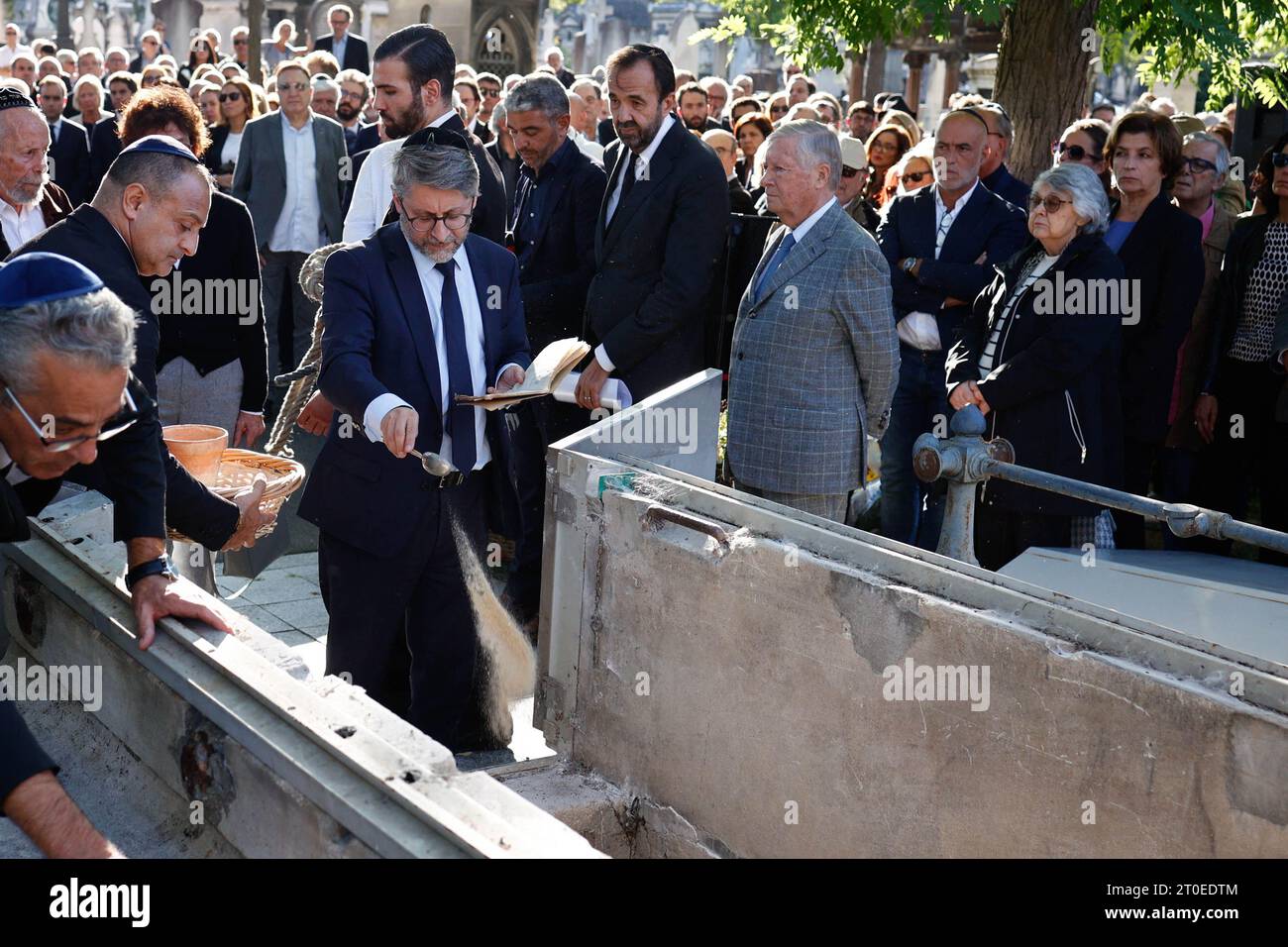 Paris, France. 06th Oct, 2023. Grand Rabbi of France Haim Korsia during ...