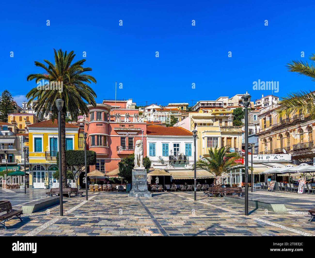 Vacation Island Samos, City Center, Samos, Greece, Europe Stock Photo ...