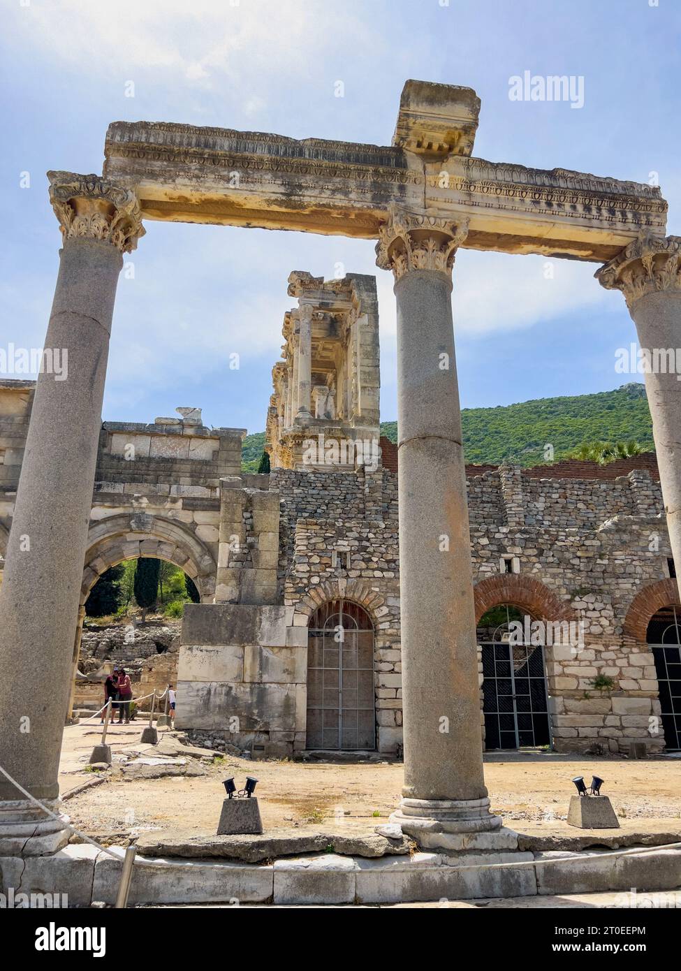 Ancient city of Ephesus, Celsus Library, Selcuk, Izmir, Turkey Stock ...