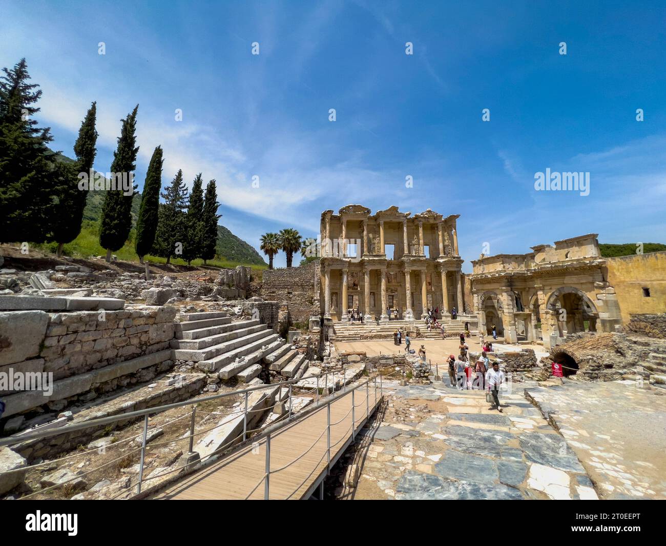 Ancient city of Ephesus, Celsus Library, Selcuk, Izmir, Turkey Stock ...