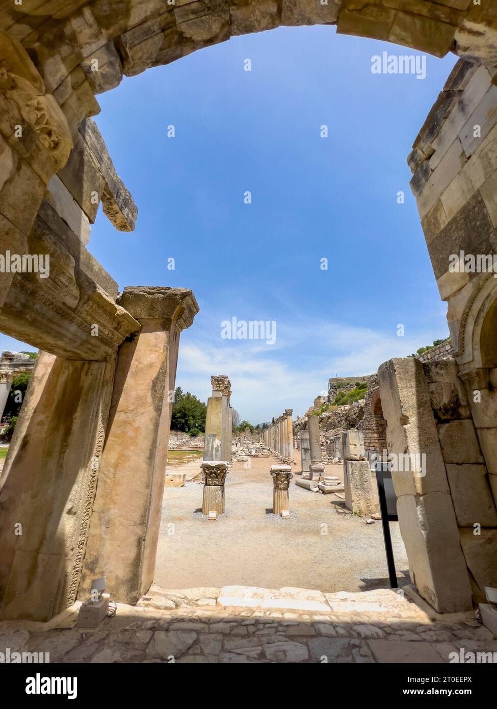 Ancient city of Ephesus, Celsus Library, Selcuk, Izmir, Turkey Stock ...