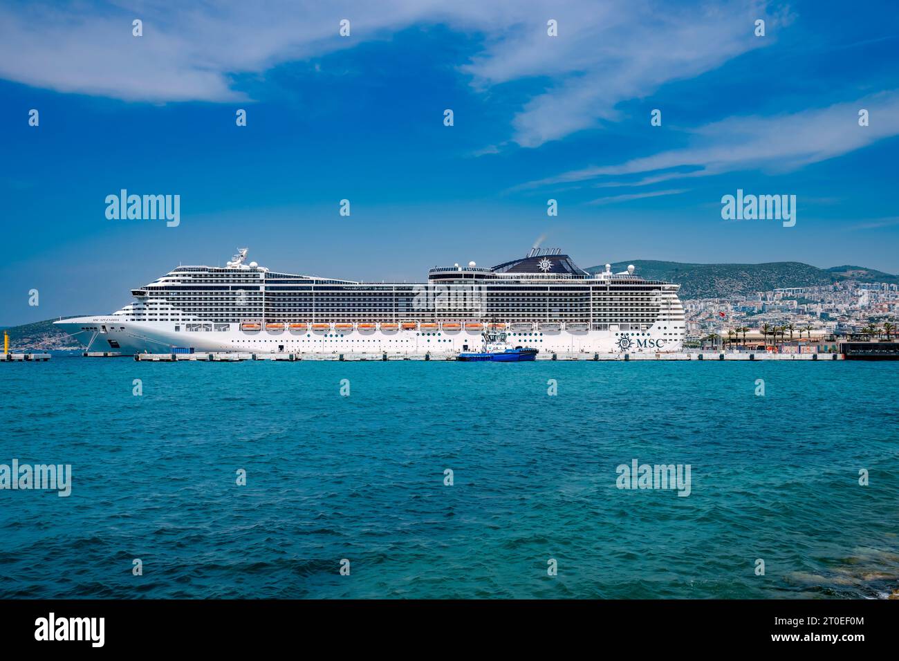 Msc cruise ship in the port of kusadasi hi-res stock photography and ...