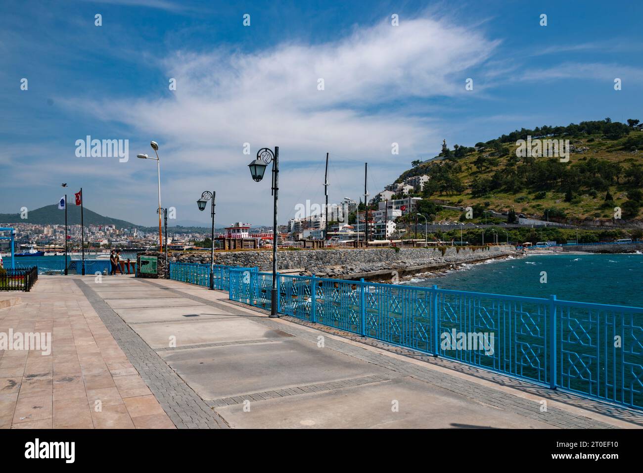 View of Kusadasi bay and the island, Aydin, Turkey Stock Photo - Alamy