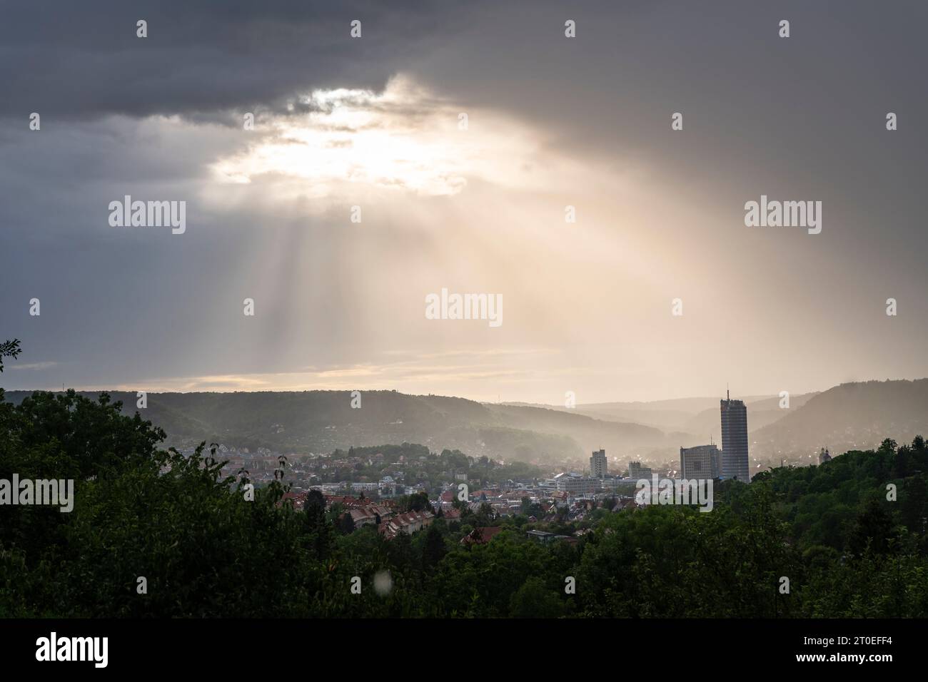 Rays evening sun over hi-res stock photography and images - Alamy
