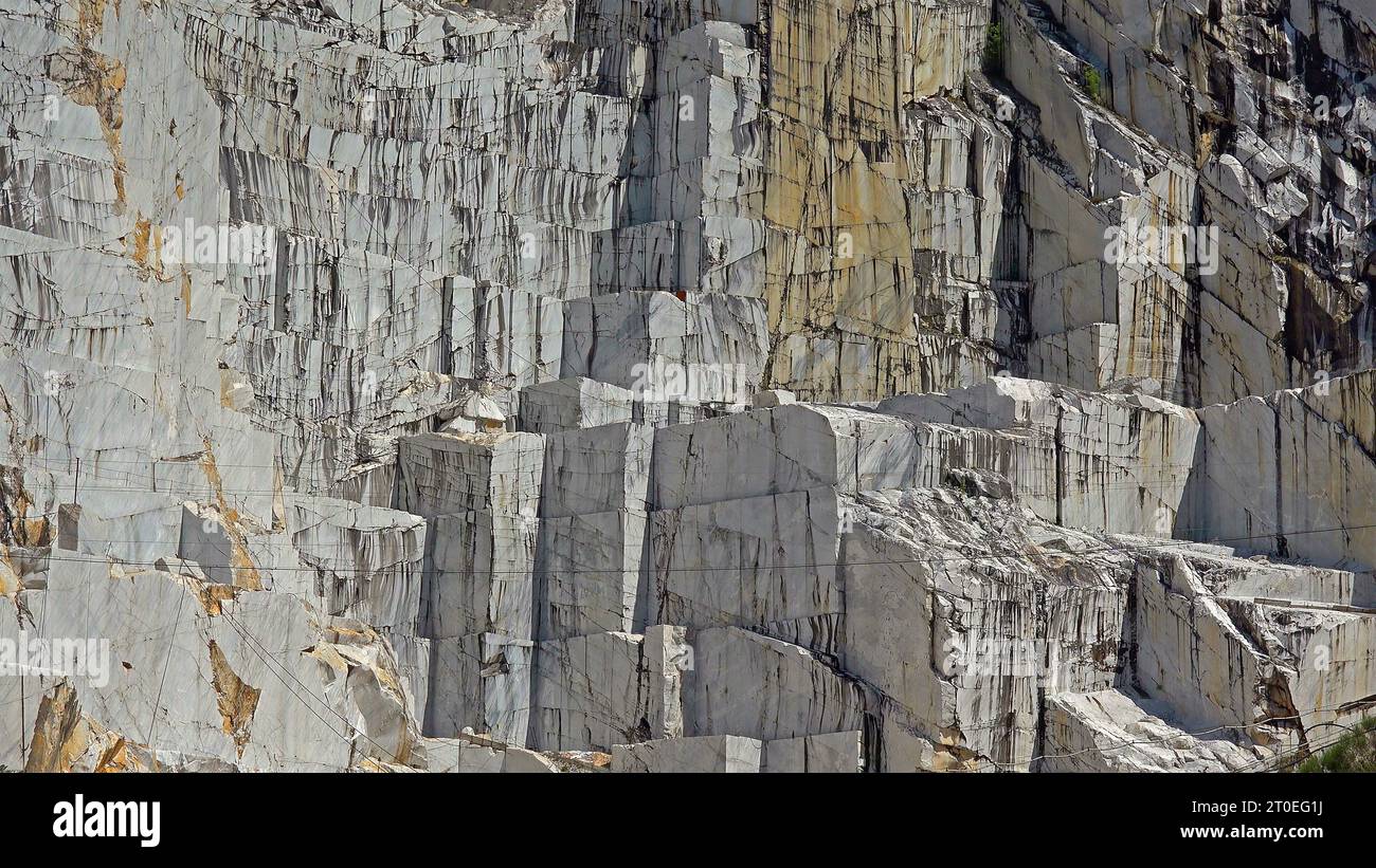 Marble quarry near Colonnata, Province of Massa-Carrara, Apuan Alps ...