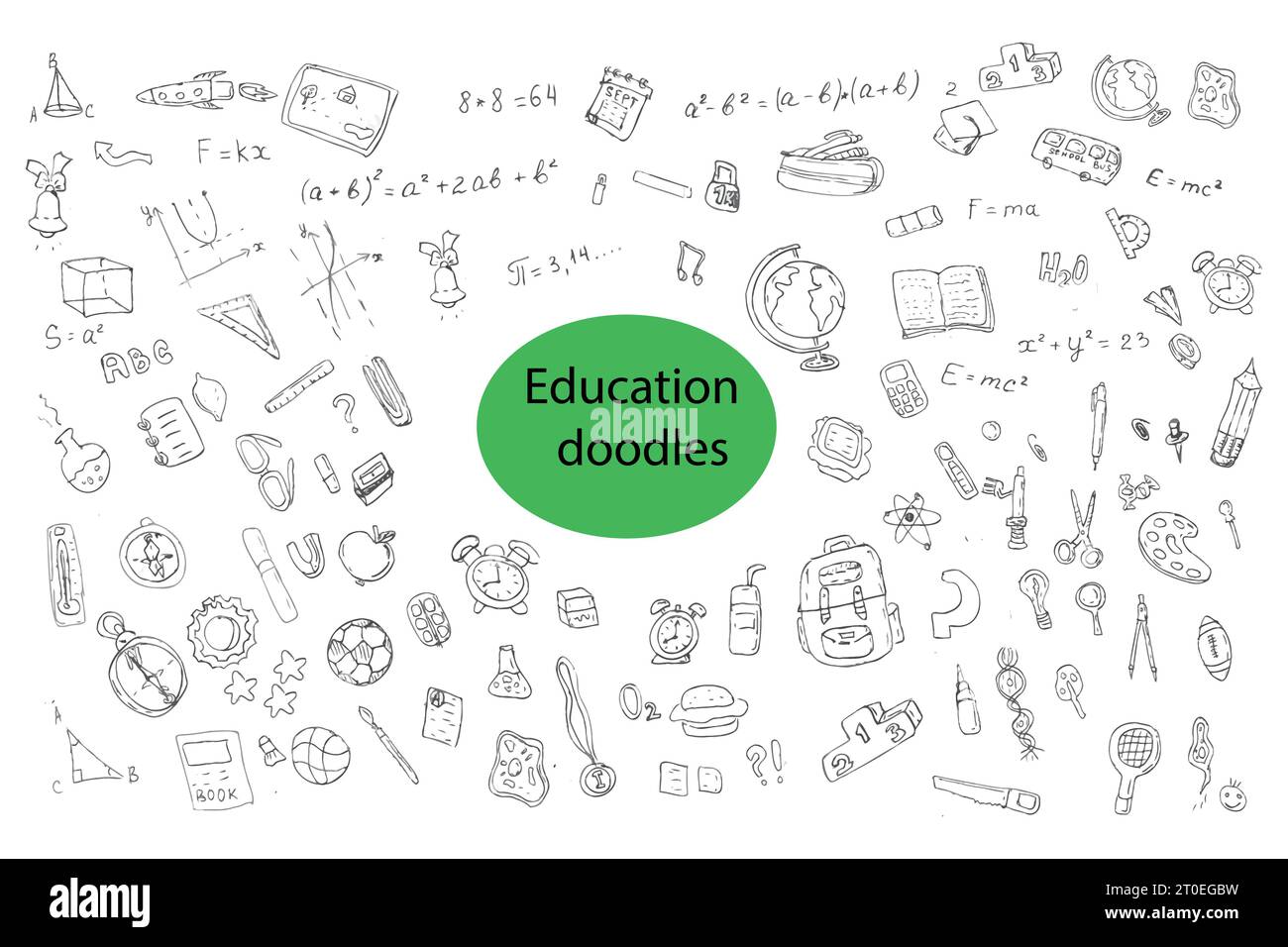 Group doodle outline education Stock Vector Images - Alamy