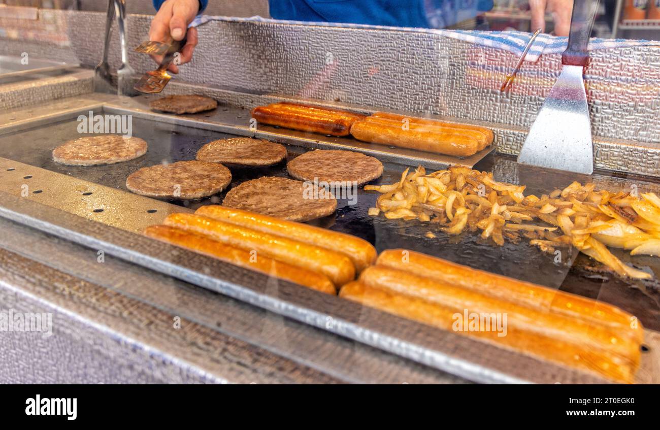 Fast food from roadside burger van, England, United Kingdom Stock Photo ...