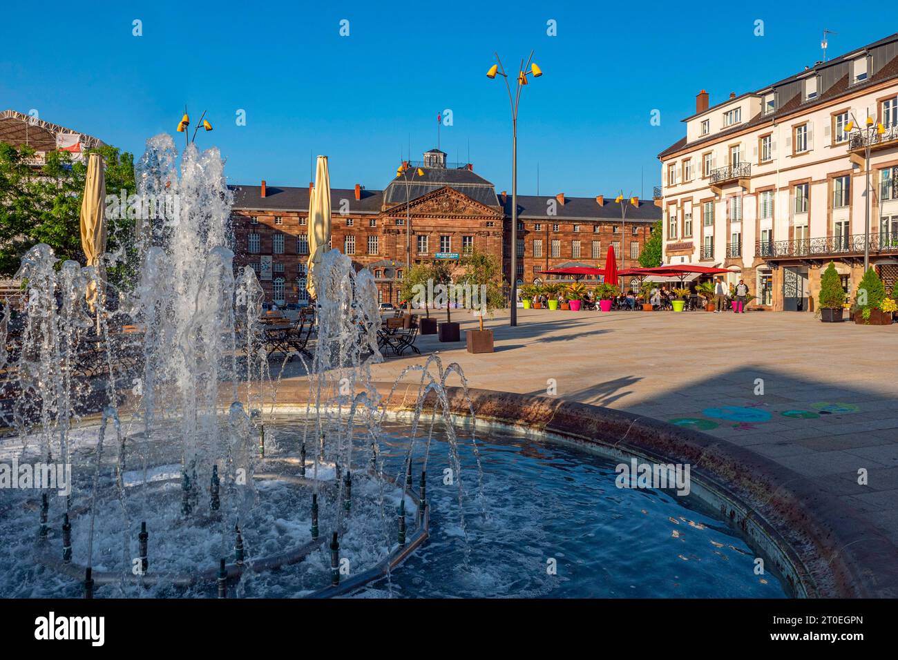Place du general de gaulle and chateau de rohan hi-res stock ...
