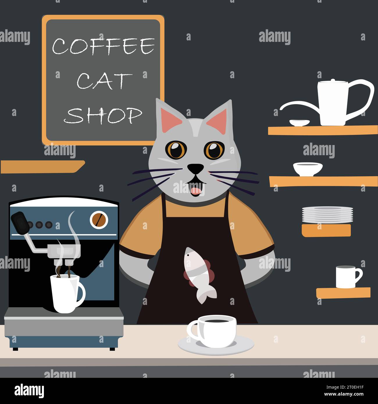 Barista vector vectors hi-res stock photography and images - Alamy