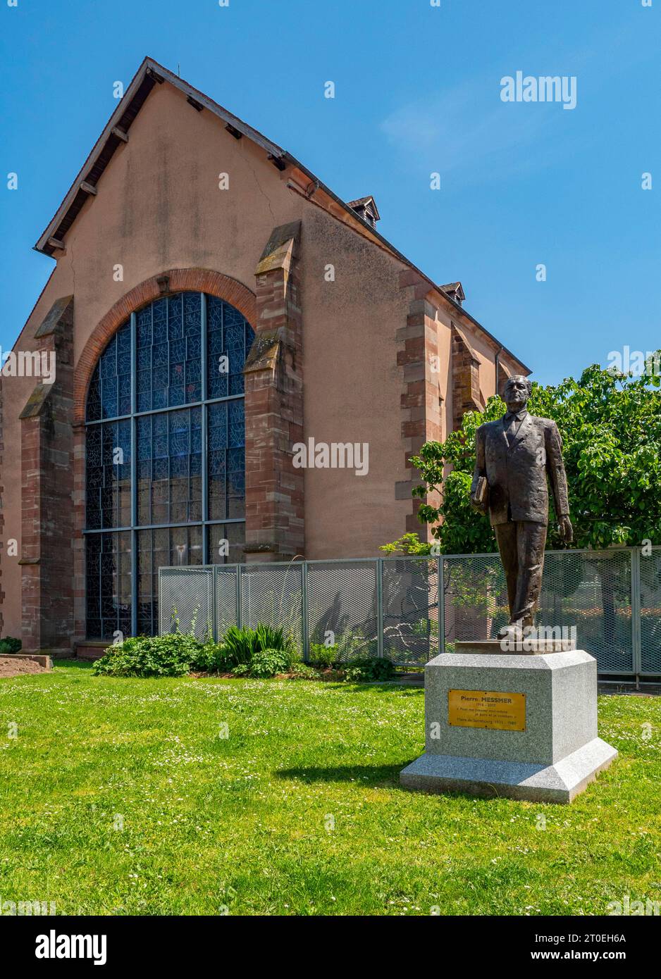 Chapelle des cordeliers and statue pierre messmer hi-res stock ...