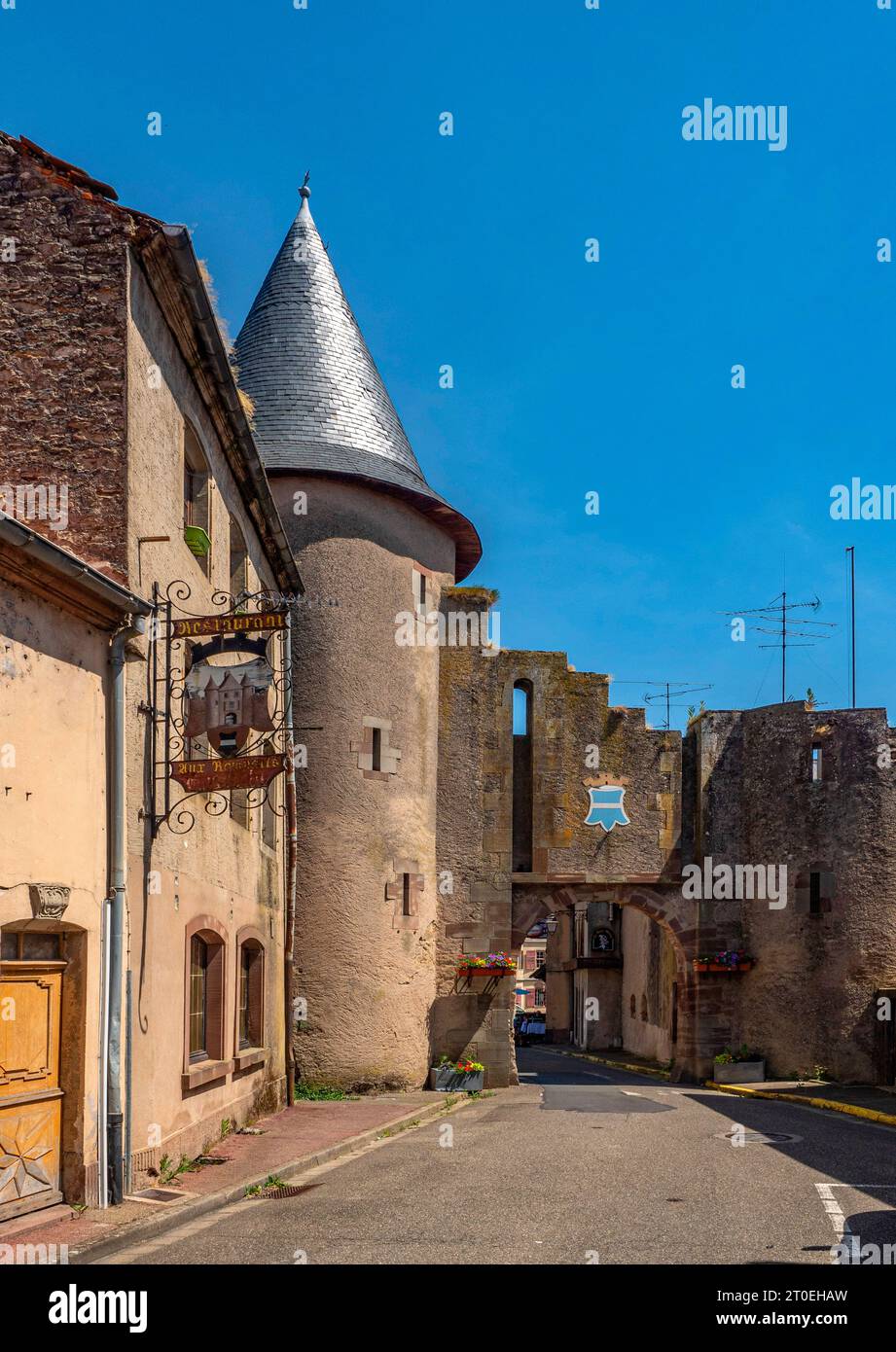 Town gate in Fenetrange, Moselle Department, Saar Valley, Grand Est ...