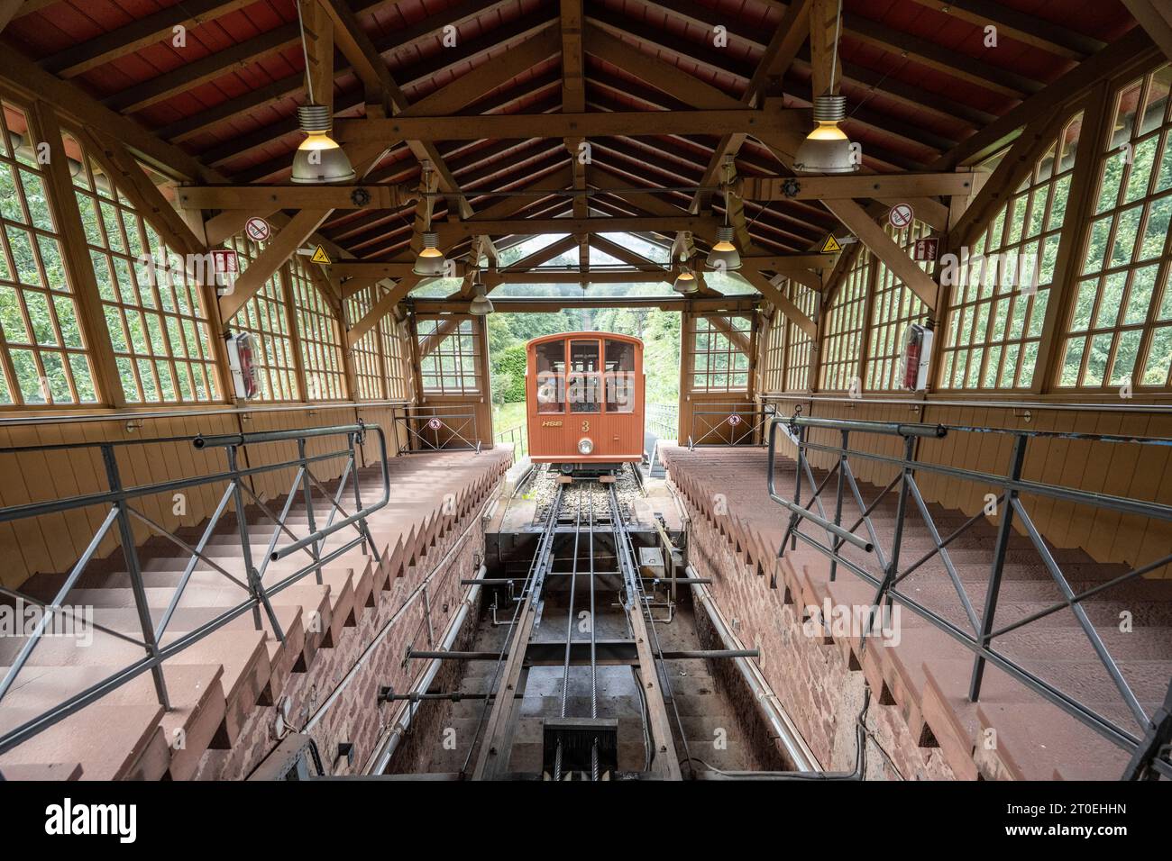 Heidelberg, Baden-Württemberg, Germany, funicular railroad in ...