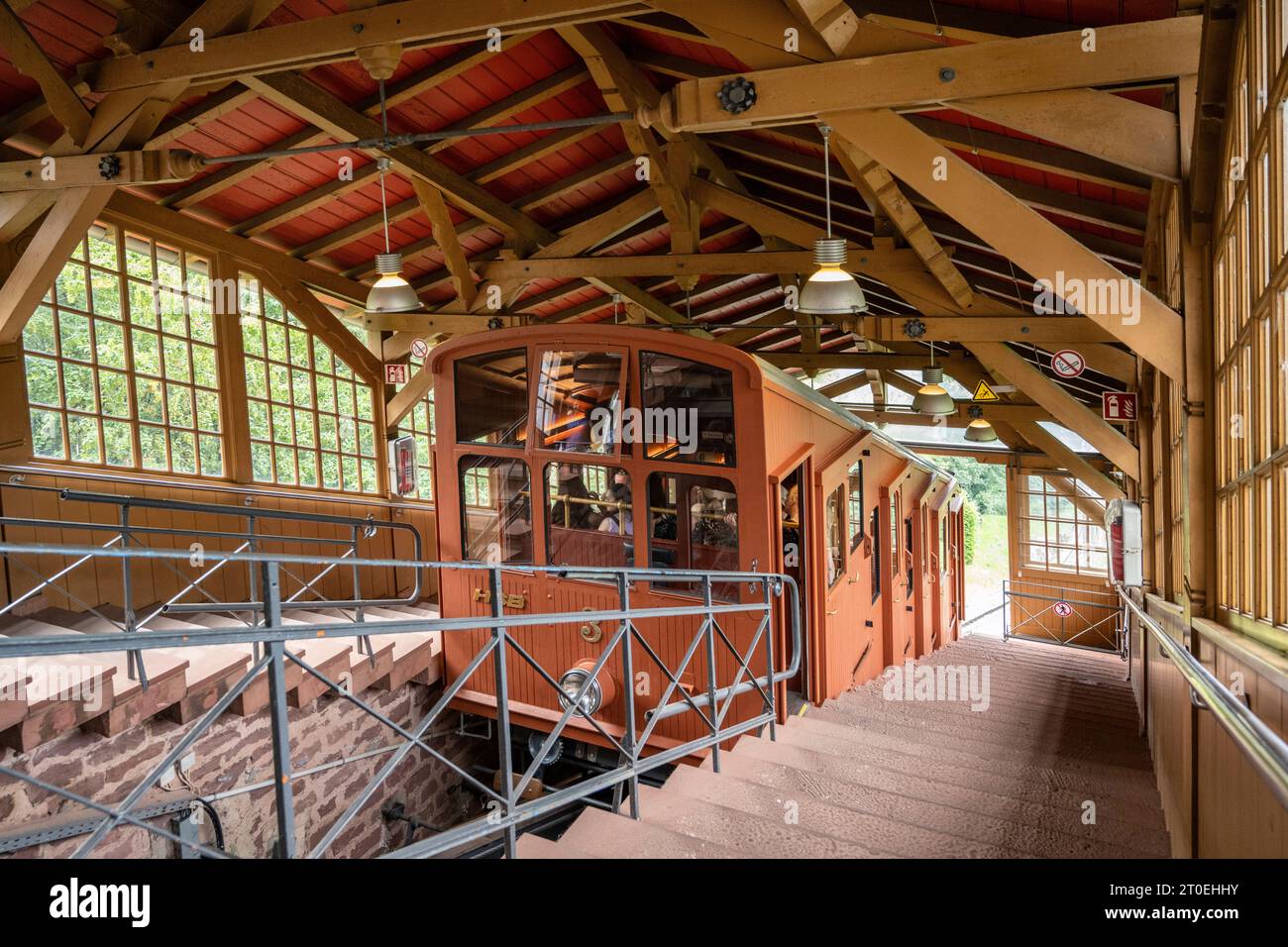Heidelberg, Baden-Württemberg, Germany, funicular railroad in ...