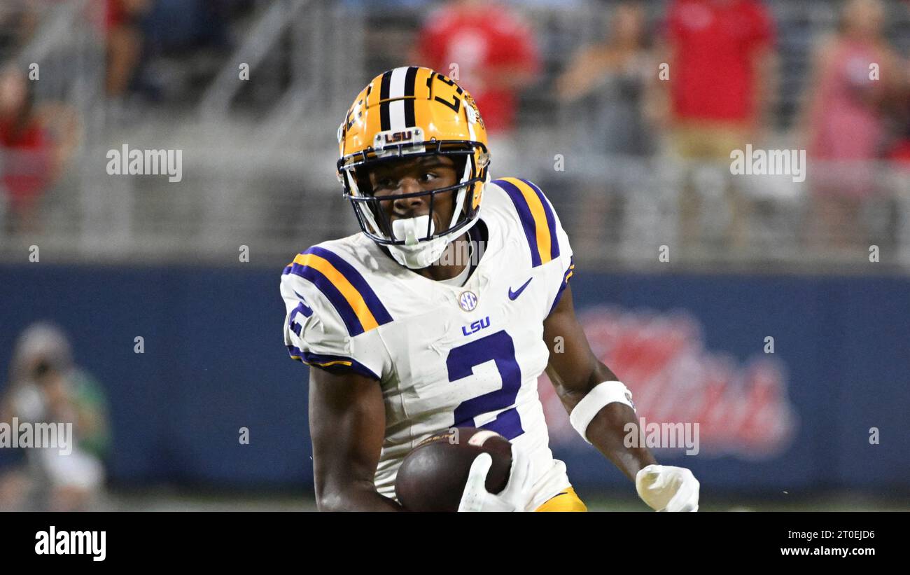 LSU wide receiver Kyren Lacy (2) carries the ball after a catch during ...