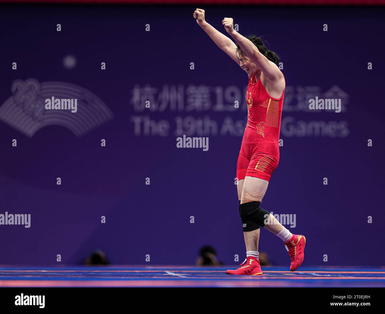 Hangzhou, China's Zhejiang Province. 6th Oct, 2023. Zhou Feng of China ...