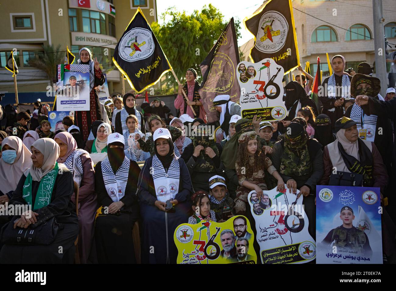 Palestinian Islamic Jihad supporters attend a rally marking the 36th ...