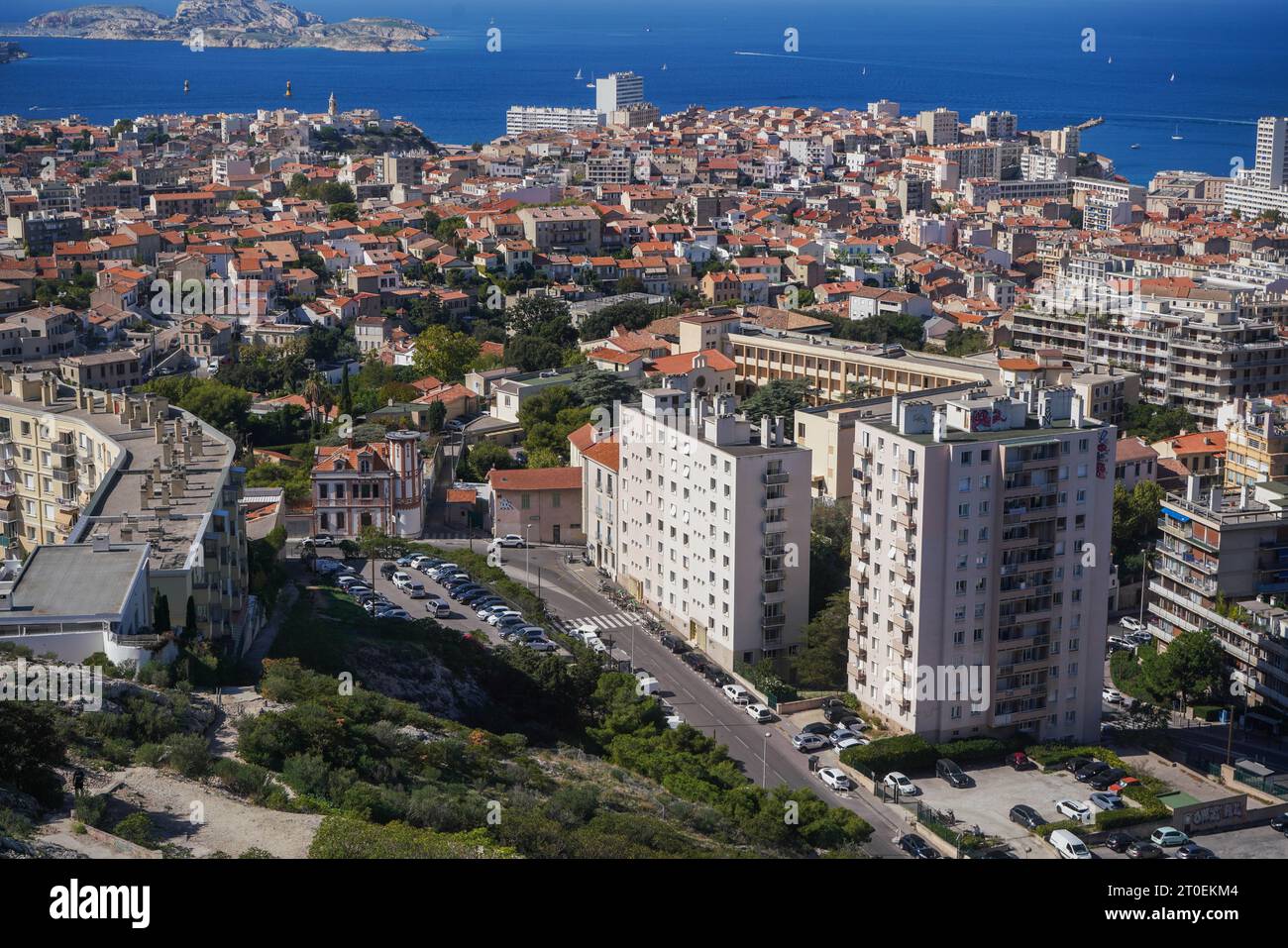 Aerial view of the city of Marseille, France Stock Photo - Alamy