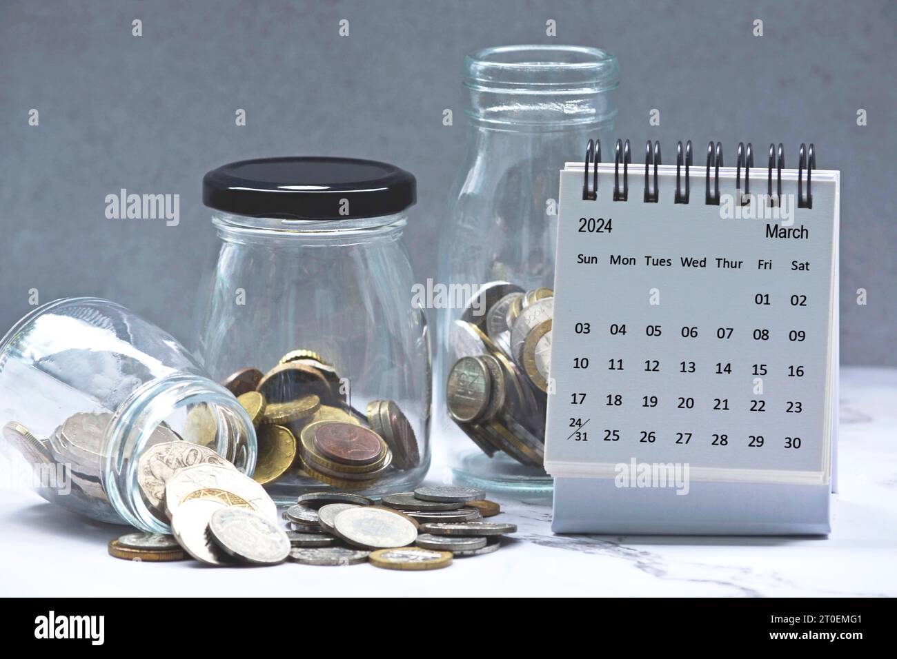2024 year calendar march hi-res stock photography and images - Alamy