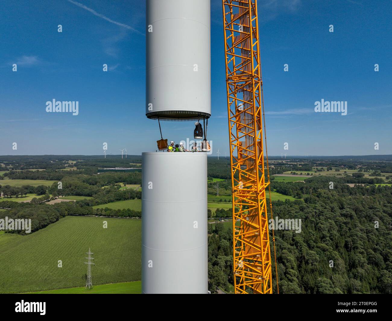 Dorsten, North Rhine-Westphalia, Germany - Construction of a wind ...