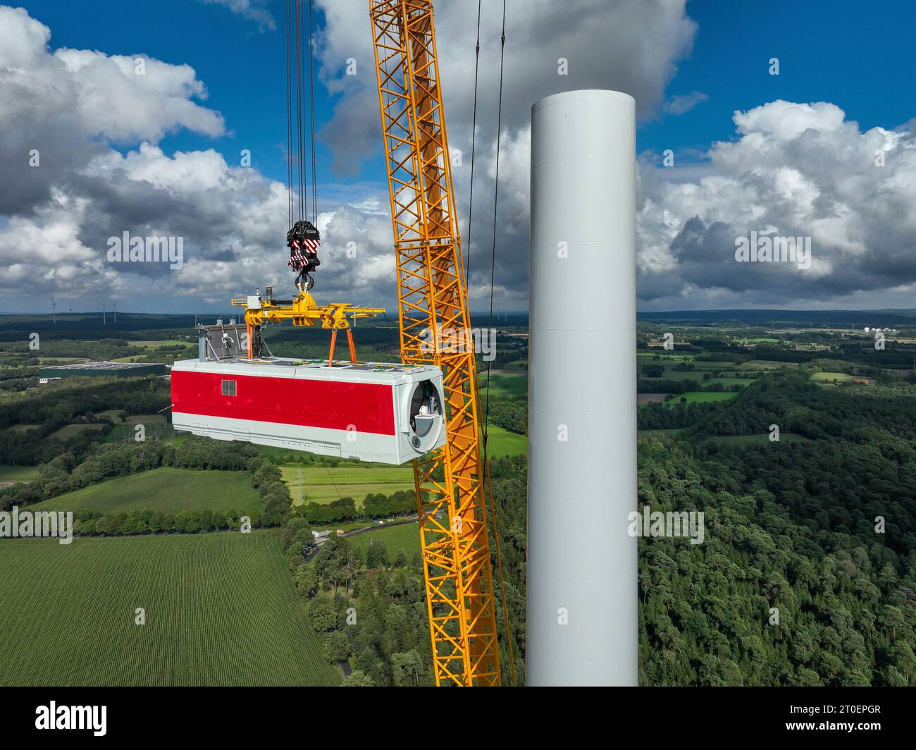 Dorsten, North Rhine-Westphalia, Germany - Construction of a wind ...
