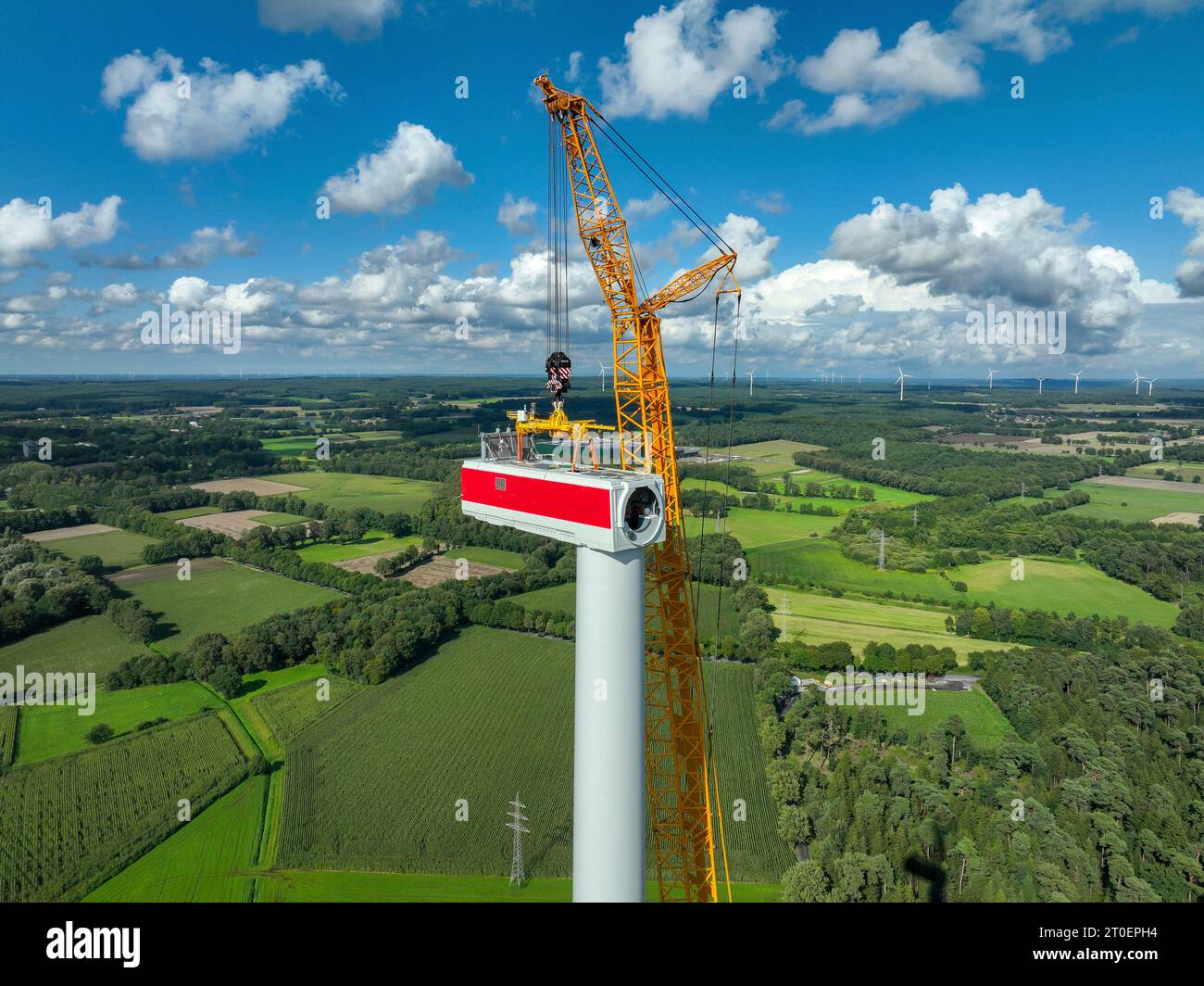 Dorsten, North Rhine-Westphalia, Germany - Construction of a wind ...