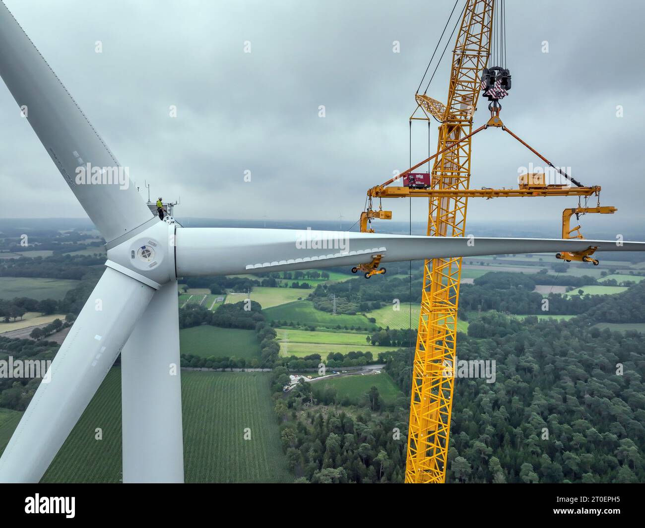 Dorsten, North Rhine-Westphalia, Germany - Construction of a wind ...