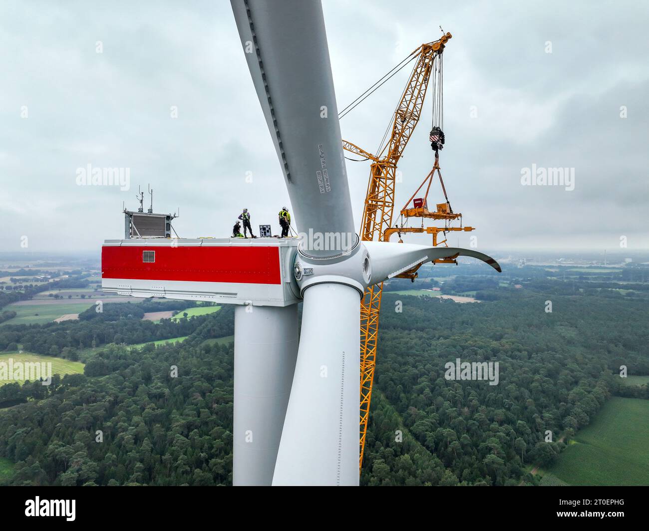 Dorsten, North Rhine-Westphalia, Germany - Construction of a wind ...
