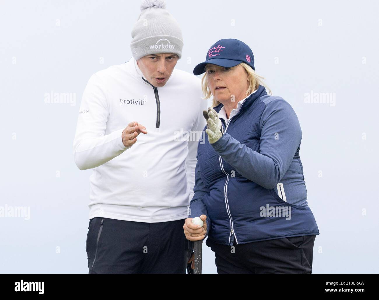 Matt Fitzpatrick playing alongside his mother Susan during day two of ...