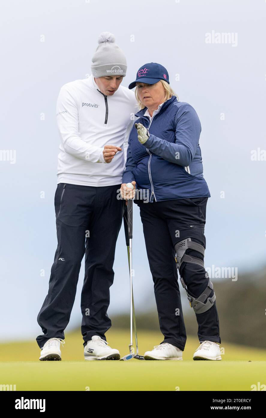 Matt Fitzpatrick playing alongside his mother Susan during day two of ...