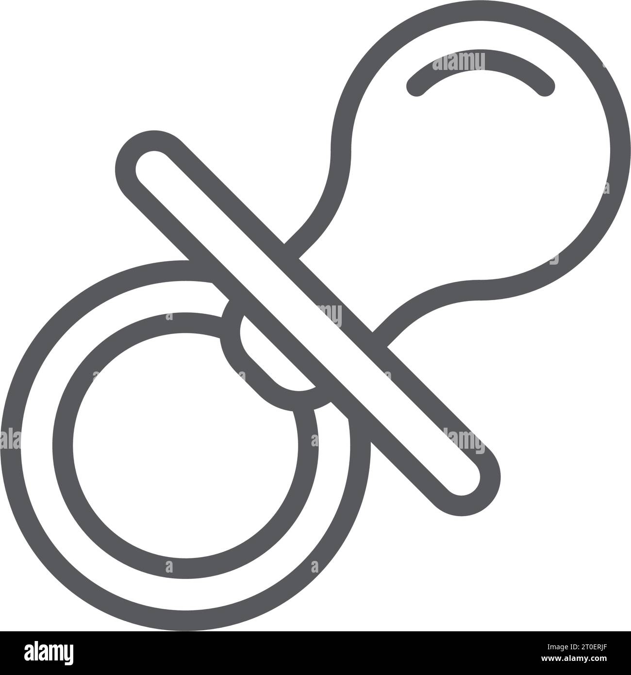 Baby pacifier icon in flat style. Nipple for newborn child vector ...