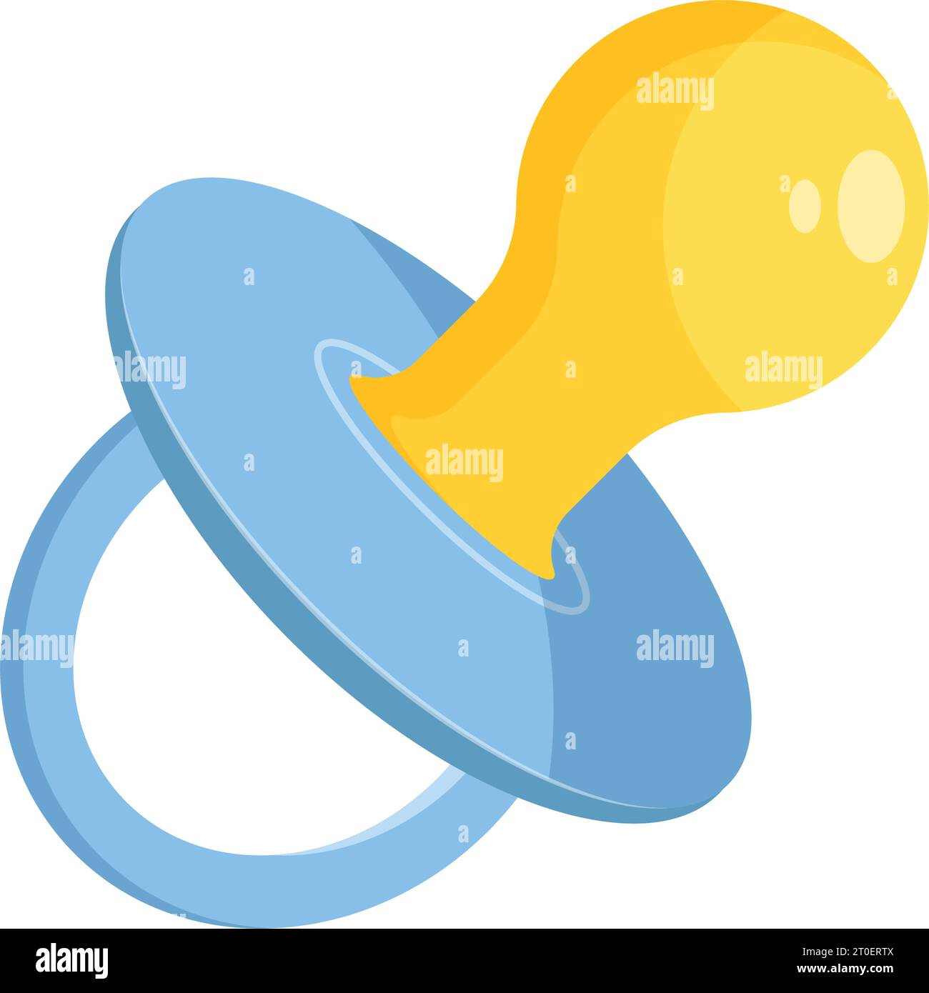 Baby pacifier icon in flat style. Nipple for newborn child vector ...