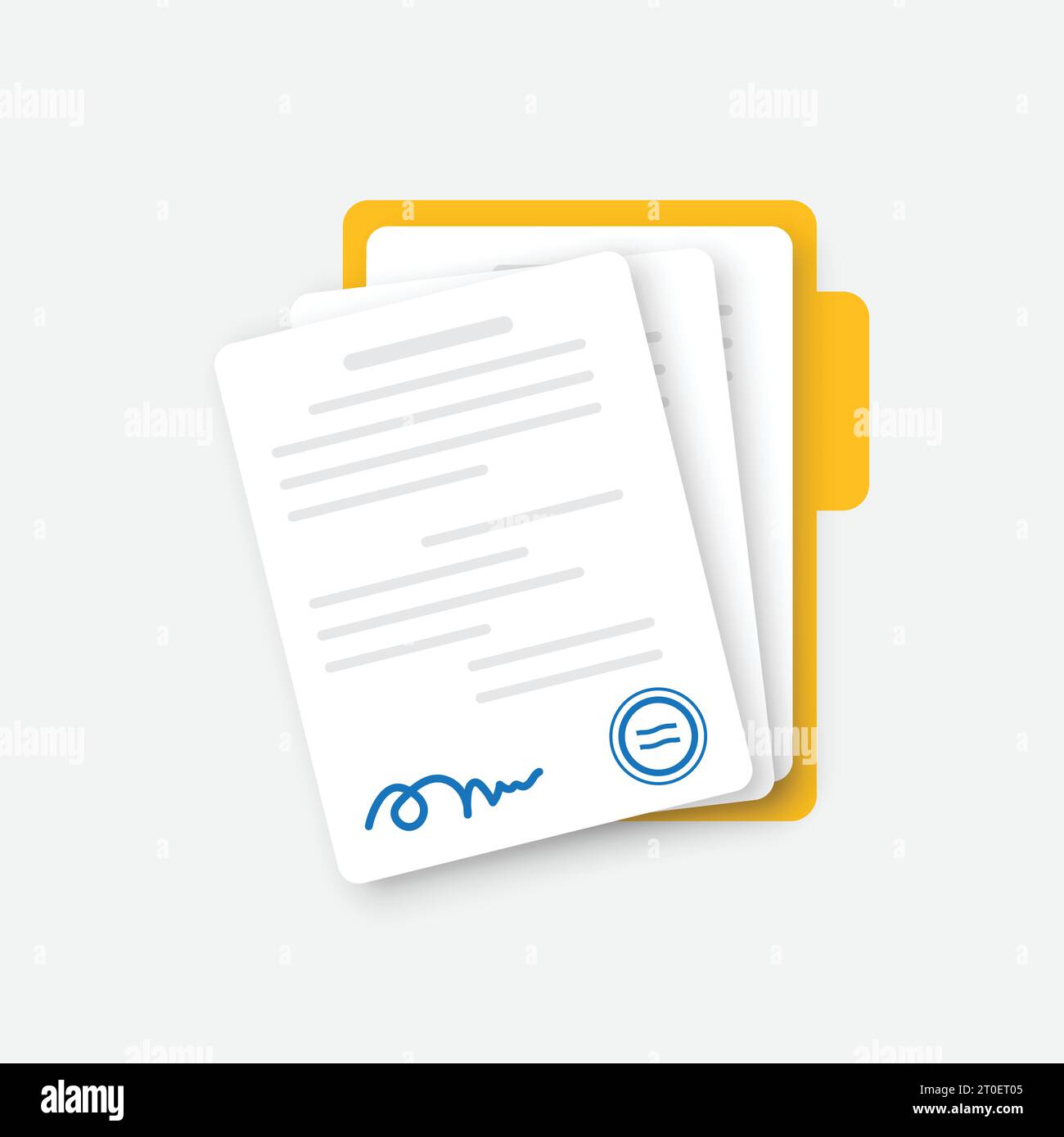 Computer folder for papers Stock Vector Images - Alamy