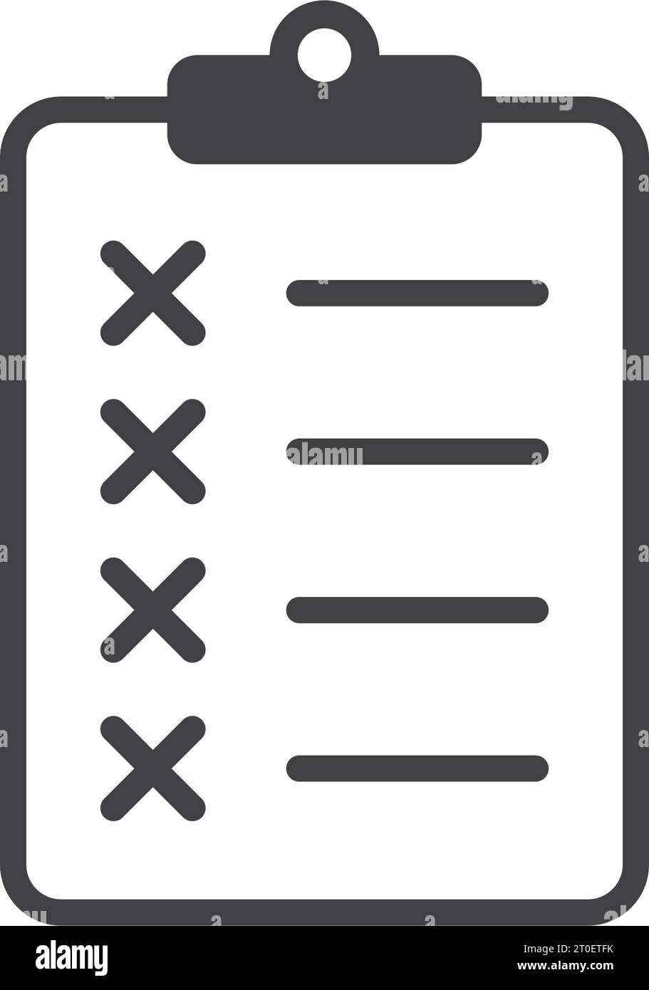 Clipboard with checklist icon in flat style. Planning and organization ...
