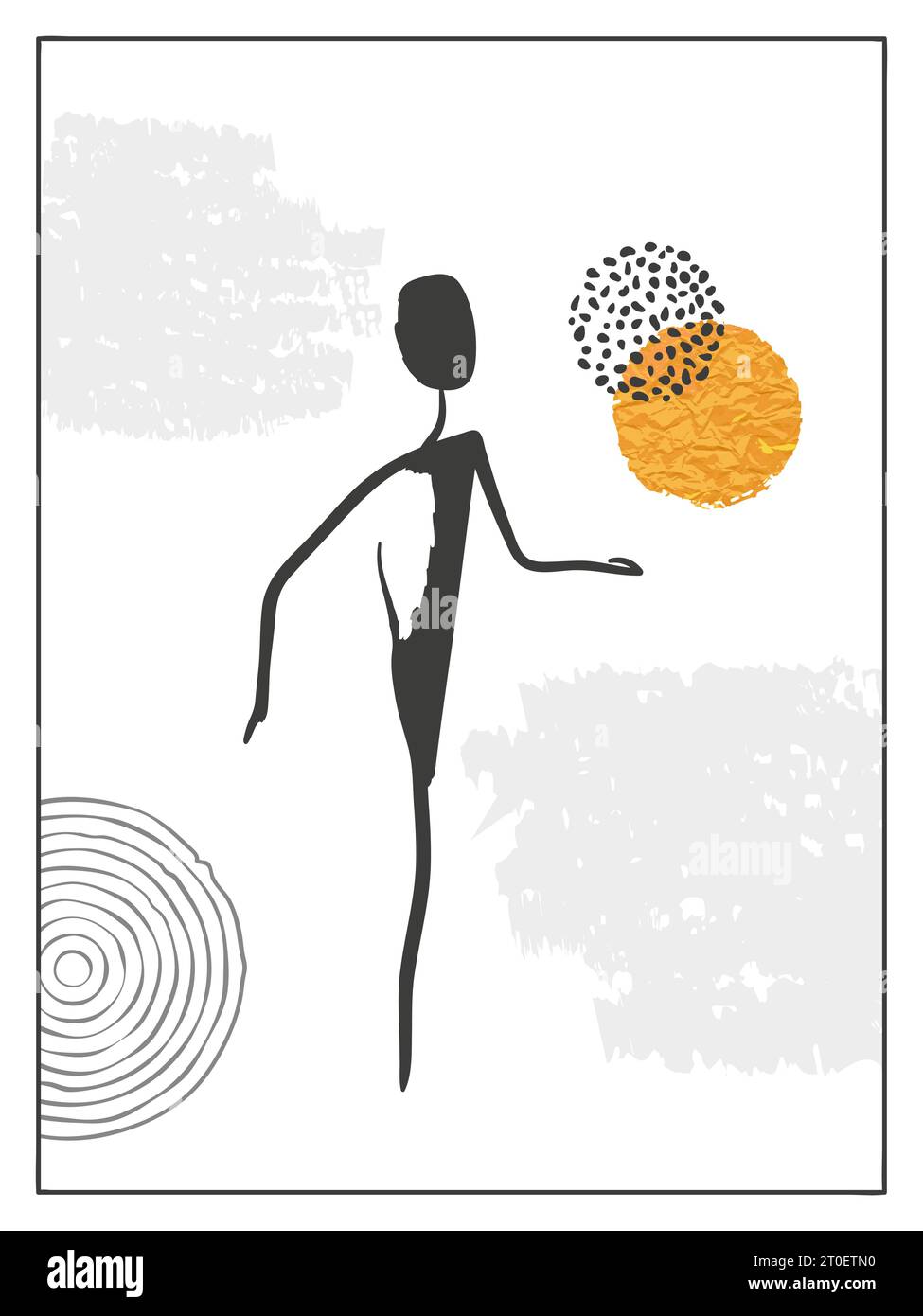 Volleyball player abstract poster design. Vector sport illustration of ...