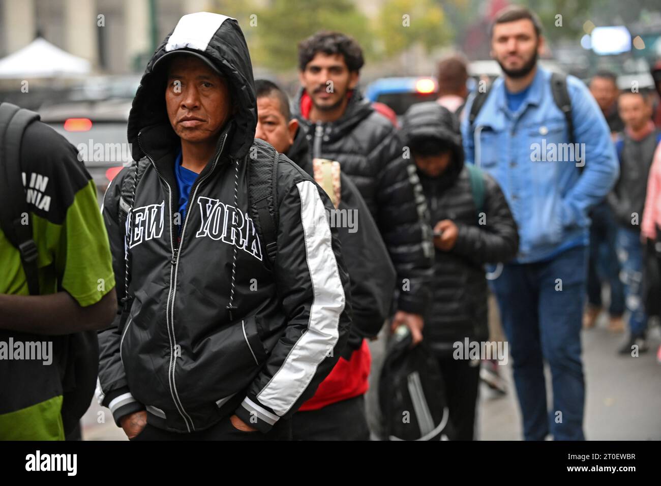 New York, New York, USA. 6th Oct, 2023. Migrants and asylum seekers ...