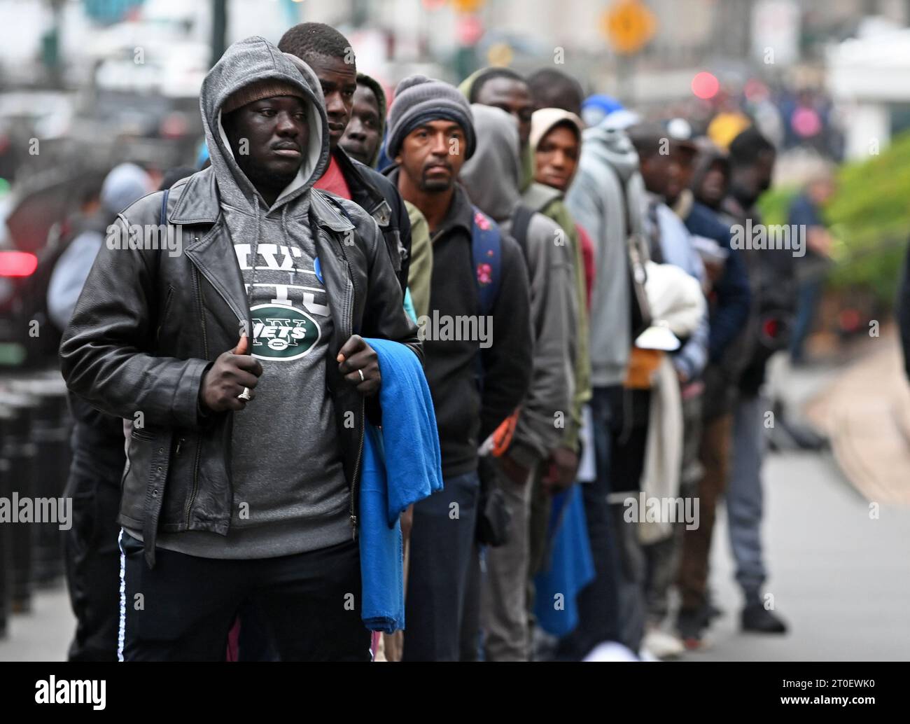New York, New York, USA. 6th Oct, 2023. Migrants and asylum seekers ...
