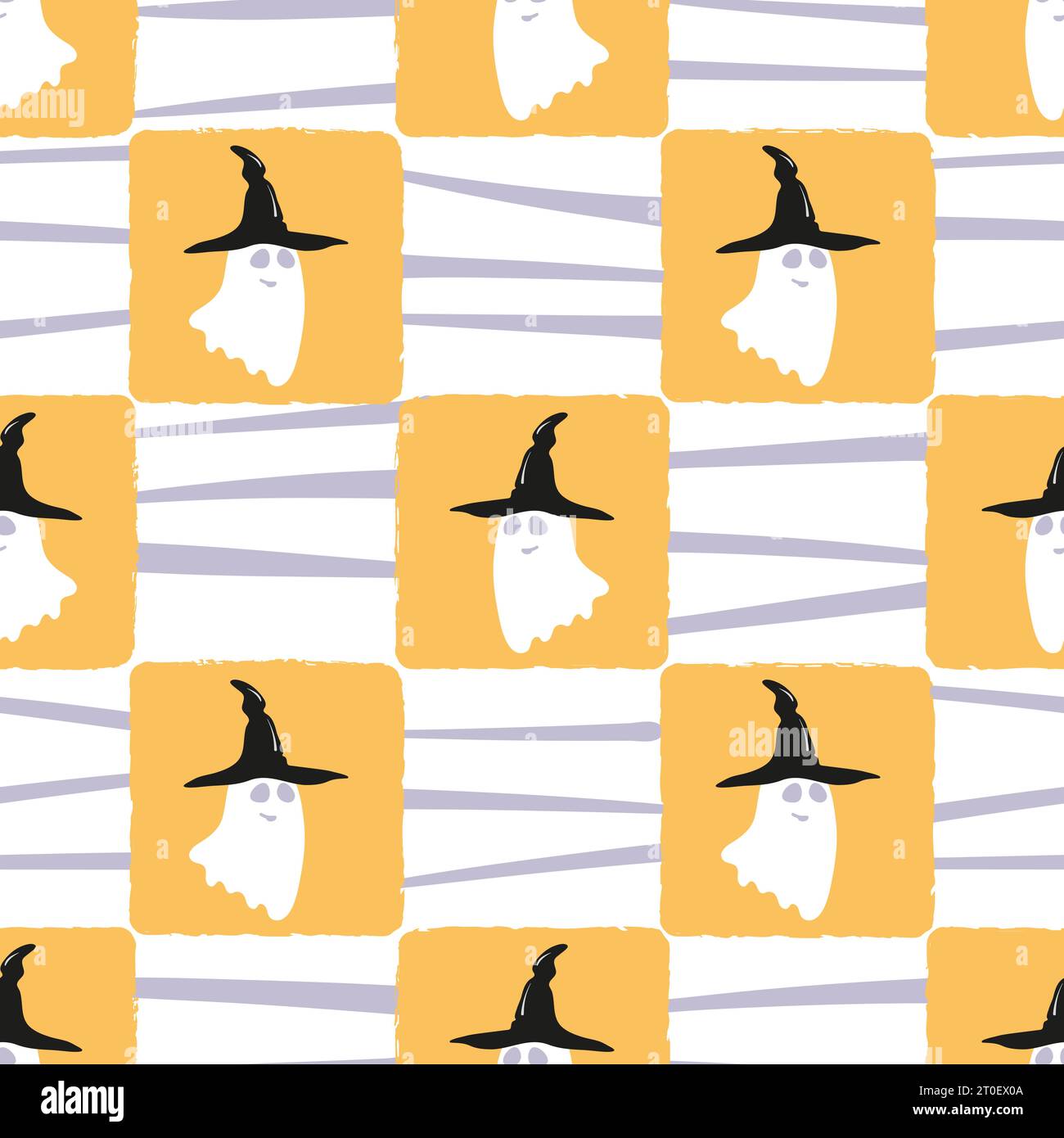 Pattern cute ghosts in Stock Vector Images - Alamy