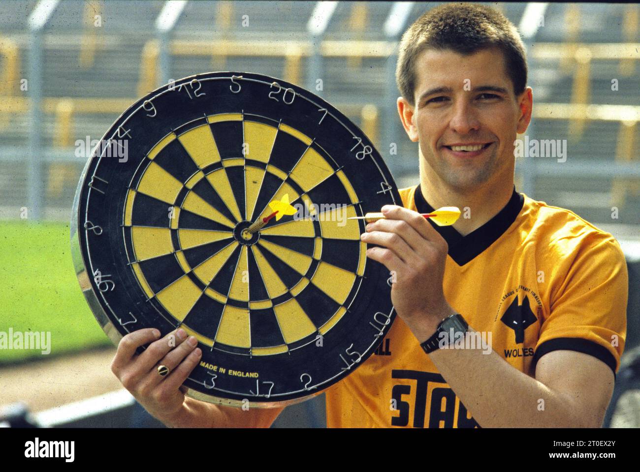 Wolverhampton Wanderers footballer celebrating his 50th goal for Wolves ...