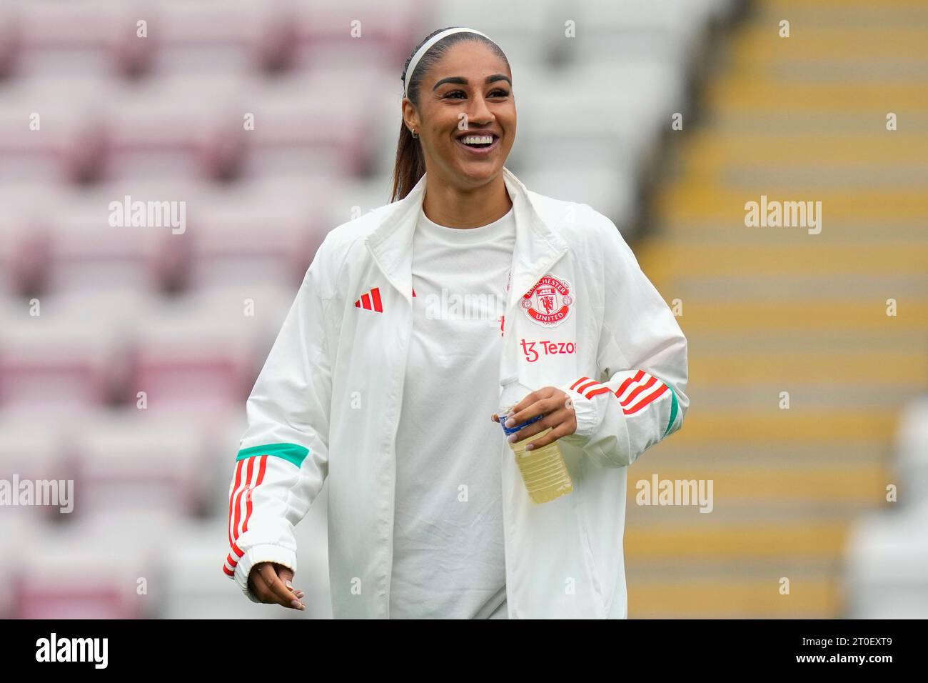 Leigh, UK. 06th Oct, 2023. Gabrielle George #3 of Manchester United ...